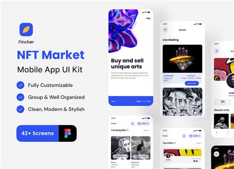 Fincher Nft Marketplace App Ui Kit Graphicsbunker