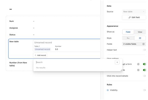 Create New Records Selections In Linked Fields On An Interface On