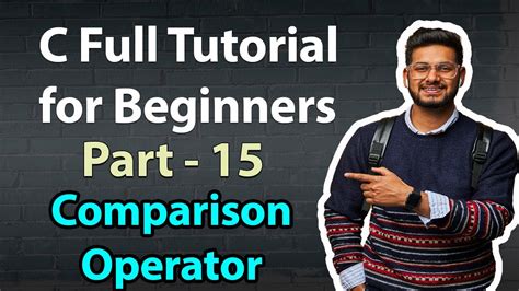 comparison operators in c language comparison operators in c programming youtube