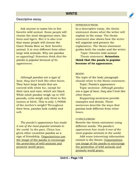 Descriptive Writing Plan Template Design Talk