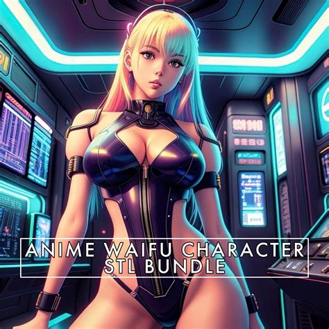 10 Premium Anime Girl Character Waifu Stl Bundle File Pack 3d Printing