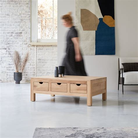 Table Basse En Chêne 110 X 75 Cm Mobilier De Salon Tikamoon