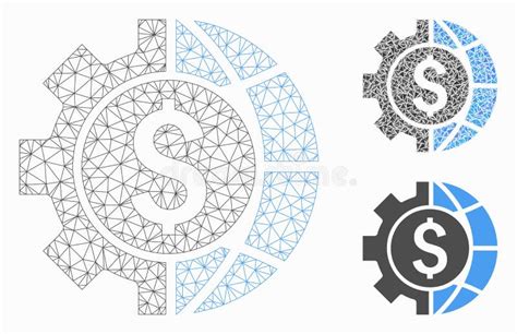 World Industry Finances Vector Mesh Network Model And Triangle Mosaic Icon Stock Vector