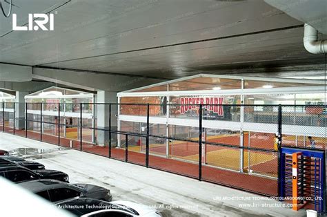 Indoor Basketball Court Building Under Bridge Liri Structure