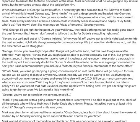 1 Marks Options Are To Either Issue A Going Concern