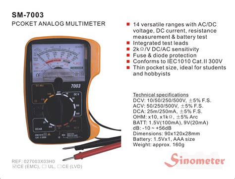 Analog Multimeters Amms Welcome To Sinometer Instruments Company Limited
