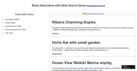 Appbaseioreact Searchbox Mongo Facet Filters Example Codesandbox