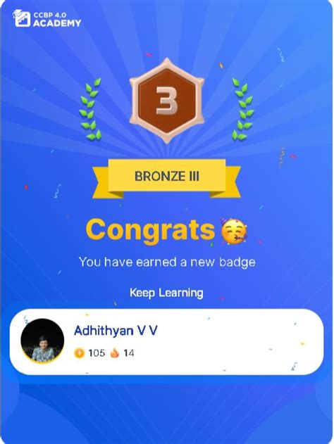 adhithyan vv on linkedin milestonebronze achievement
