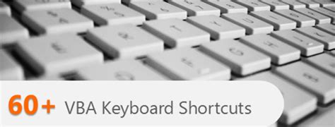 60 Excel Vba Keyboard Shortcuts Goodly