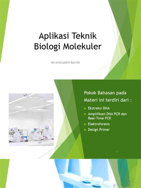 Aplikasi Teknik Biologi Molekuler Compressed Pdf