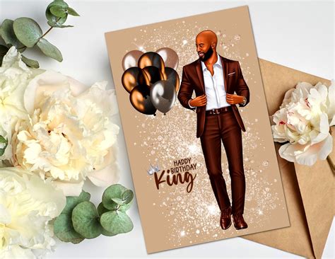Happy Birthday Card For Men Black Greeting Cards African American