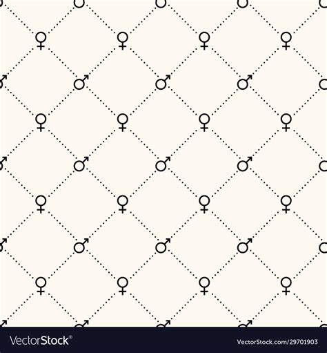 Seamless Geometric Pattern With Gender Royalty Free Vector
