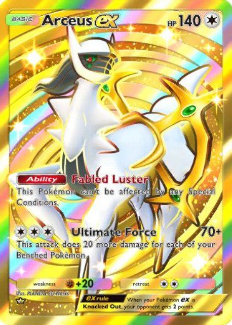 Arceus Pokemon Card Gold