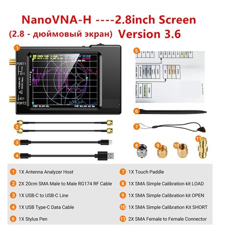 Vna H4 Vector Network Antenna Analyzer 4 Display 10khz 1 5ghz Mf Hf Vhf Uhf With Sd Card Slot