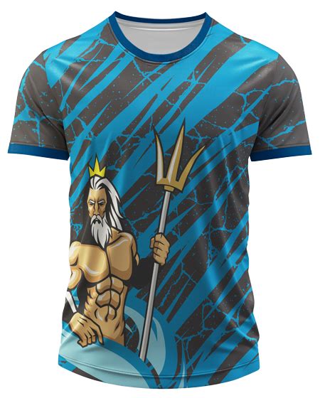 Arte Digital Camiseta Interclasse Poseidon Power Mundovetor