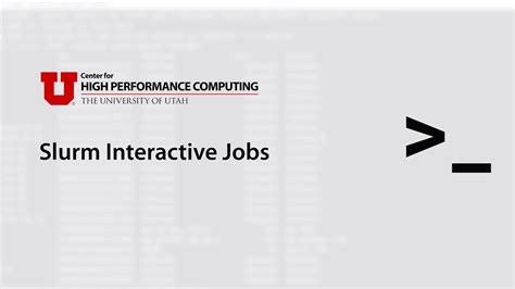 Slurm Interactive Jobs Youtube