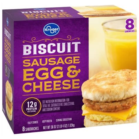 Kroger® Sausage Egg And Cheese Biscuit 8 Ct Dillons Food Stores