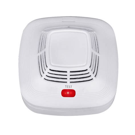 Mini Wireless Square Smoke Detector Sound Light Fire Alarm Real Time Wide Coverage Household