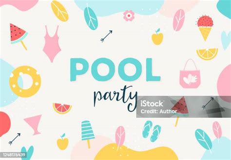 여름 수영장 또는 해변 파티 포스터 전단지 또는 초대 카드 0명에 대한 스톡 벡터 아트 및 기타 이미지 0명 가방 냉동식품 Istock