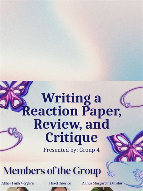 Writing A Reaction Paper Review And Critiques Pdf Patriarchy Feminism