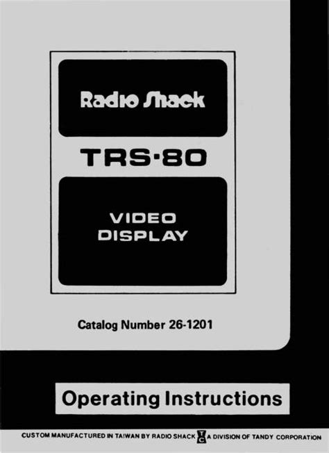 Trs 80 Manuals Hardware Manuals Page 1 Of 2