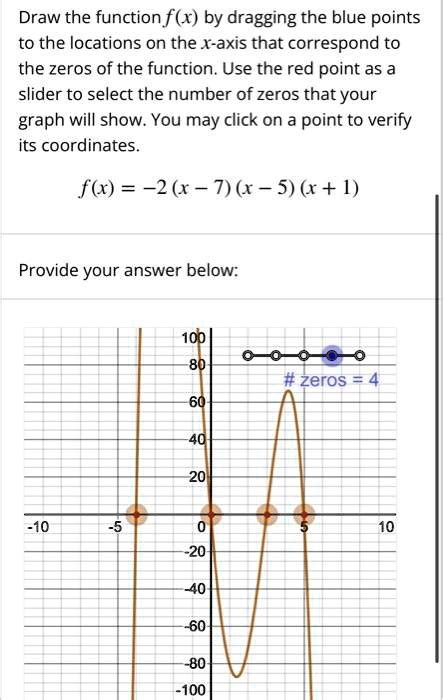 Draw The Function Fx By Dragging The Blue Points To The Locations On
