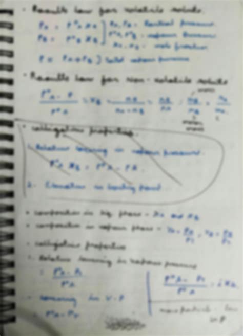 SOLUTION Solutions Formulas Class Th Physical Chemistry Studypool