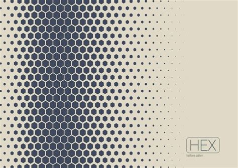 Premium Vector 2d Abstract Geometric Wave Hex Halftone Pattern