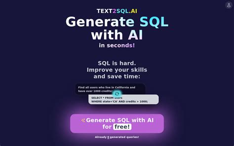 Text2sqlai Ai Tools Guide