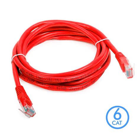 ⭐ Patch Cord Cat 6 Powest 10ft 3m Rojo