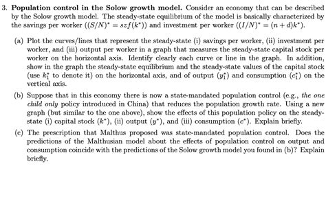 Population Control In The Solow Growth Model