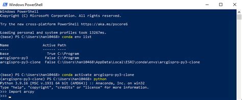 Conda Init And Arcgis Pro