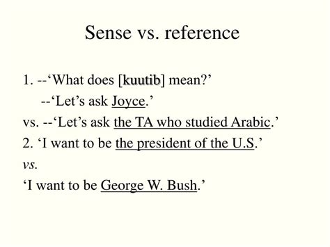 PPT Semantics Sense Vs Reference Phrasal Semantics PowerPoint Presentation ID 5463125