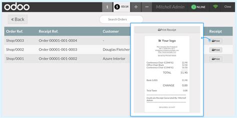 Odoo POS Order Reprint WebKul