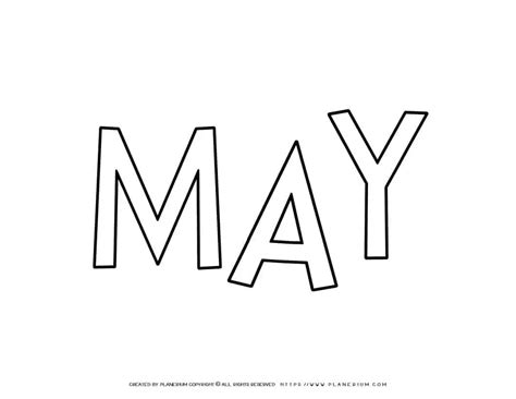 May Coloring Page Planerium