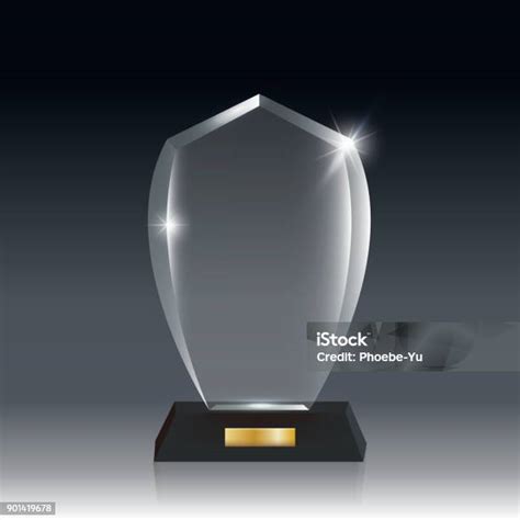 투명 한 현실적인 빈 벡터 아크릴 유리 트로피 수상 3차원 형태에 대한 스톡 벡터 아트 및 기타 이미지 3차원 형태 Championship 결정체 Istock