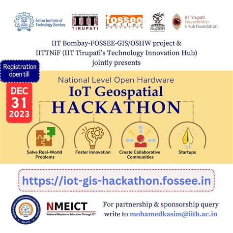 Iitbombay Gis Opensourcehardware Openhardware Iot Geospatial Hackathon Iittirupati