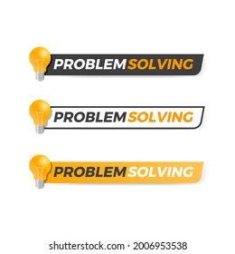 Problem Solving Vector Label Set Stock Vector Royalty Free Shutterstock