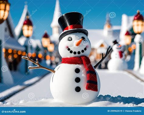 Winter Wonderland Chronicles Cinematic Snowman Adventures Stock