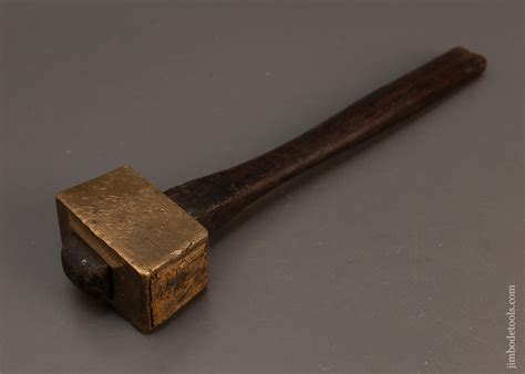 Brass Wood Faced Studley Chest Style Mallet 118398 Jim Bode Tools