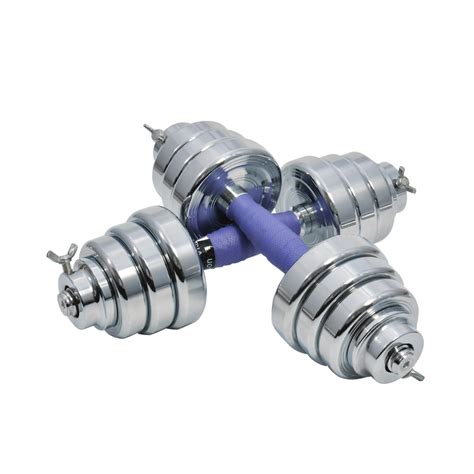 哑铃男士家用练臂肌肉20kg30公斤纯钢电镀哑铃变杠铃运动健身器材 虎窝淘