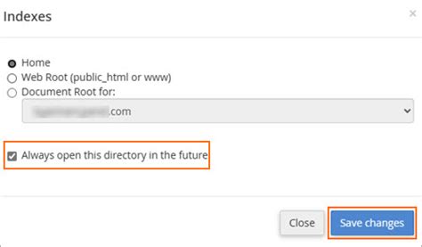 Configure Directory Indexes In Cpanel