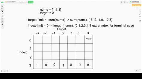 leetcode 494 target sum python 3 recursion to dynamic programming