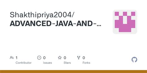 github shakthipriya2004 advanced java and data structure training program