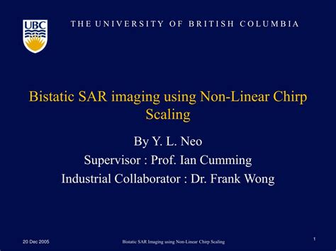 Ppt Bistatic Sar Imaging Using Non Linear Chirp Scaling Powerpoint Presentation Id5185659