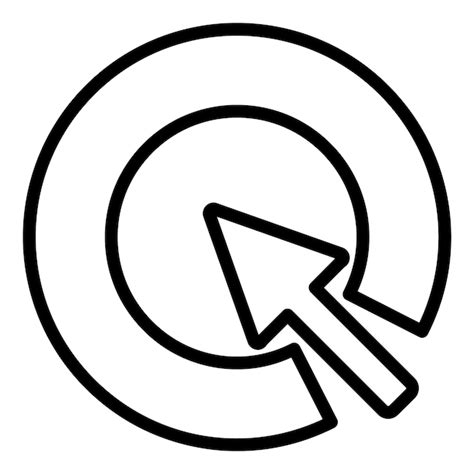 Vector Design Cursor Circle Icon Style Premium AI Generated Vector