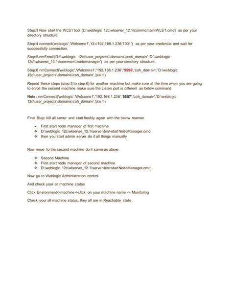 Horizontal Clustering Configuration Steps Docx
