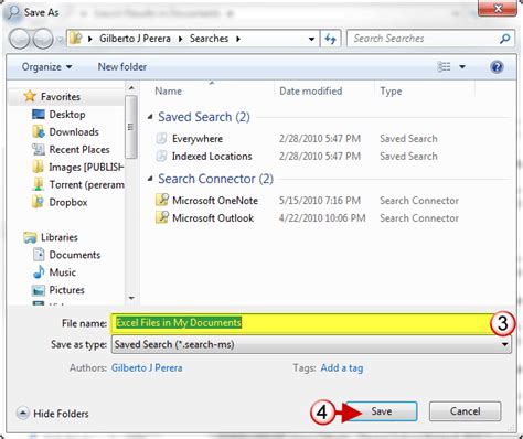 How To Save Searches In Windows 7
