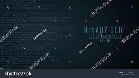 Binary Code Background Blue Glow High Stock Vector Royalty Free