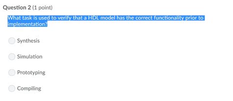 solved question 2 1 point what task is used to verify that